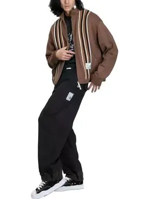 Mihara Yasuhiro Bedwin Striped Zip-up Cardigan - Brown