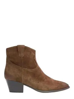 Ash Fame Suede Ankle Boots - Brown