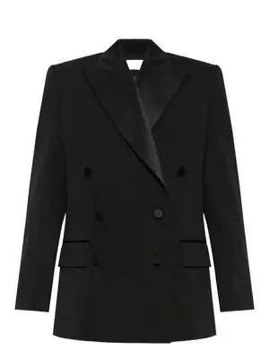 Balmain Double-breasted Wool Blazer - Black