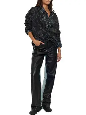 R13 Floral-motif Wool Cardigan - Black