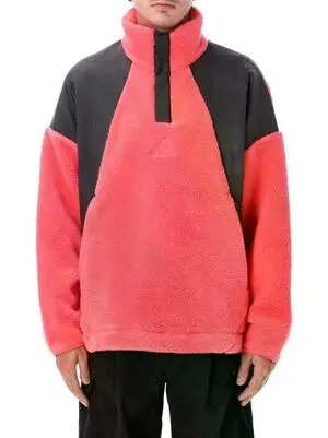 Adidas Terrex Xploric Fleece-texture Panelled Sweatshirt - Pink