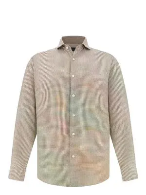 Paul & Shark X-soft Houndstooth-pattern Flannel Shirt - Brown