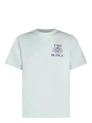 Casablanca Logo-print Cotton T-shirt Blue