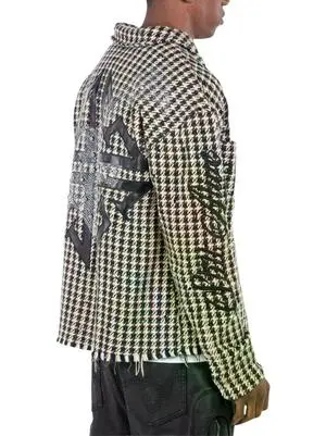GUAPI Rhinestone-embellished Patterned Shirt - Neutrals