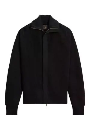 Woolrich Ribbed-knit Zip-up Cardigan - Black