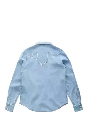 MOTHER The Country Exe's Piped-trim Shirt - Blue