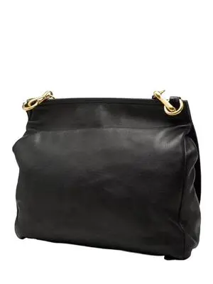 Burberry 2000-2017 Medium Leather Bridle Crossbody Bag - Black