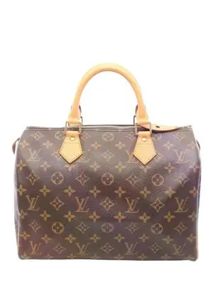 LOUIS VUITTON 2003 Monogram Speedy 30 Boston Bag Brown