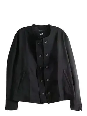 Y3 X Yohji Yamamoto Sport Uniform Collarless Jacket - Black