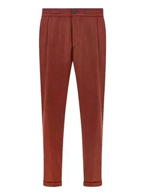 Paul & Shark Alba Pleated Trousers - Red