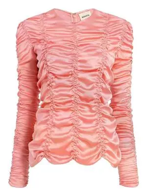 Khaite Rory Top In Azalea - Pink