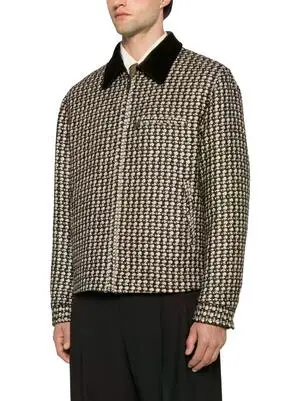 Dolce & Gabbana Houndstooth-pattern Jacket - Brown