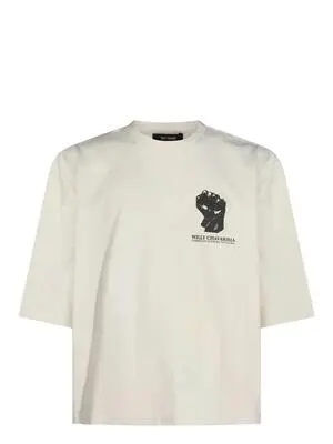 WILLY CHAVARRIA Graphic-print Distressed T-shirt - White