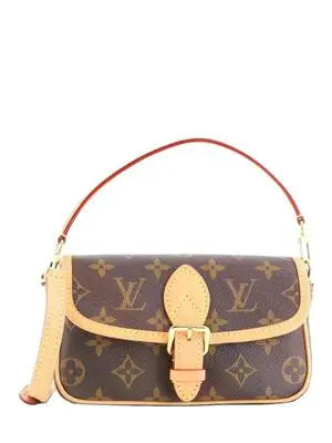 LOUIS VUITTON Diane Nm Handbag Monogram Canvas Nano Shoulder Bag - Brown
