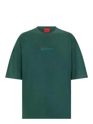 BOSS Logo-embroidered T-shirt - Green