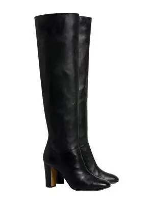 Alberta Ferretti Leather Knee-high Boots - Black