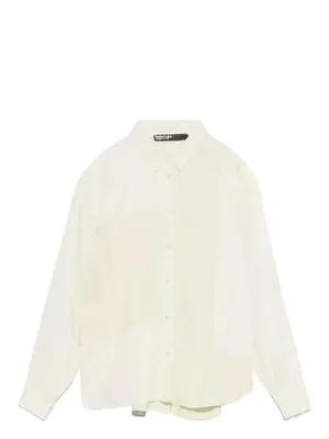 BIMBA Y LOLA Cream Patchwork Straight Shirt