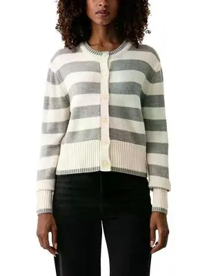 Patrizia Pepe Striped Button-up Cardigan - Neutrals