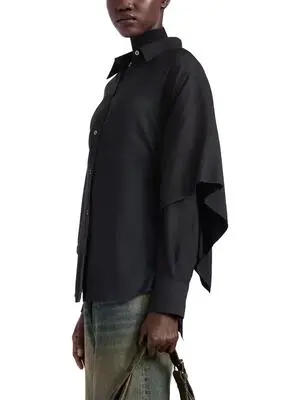 MAISON MARGIELA Cape-style Buttoned Shirt - Black