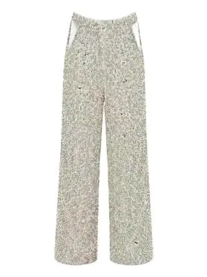 PHILIPP PLEIN Tulle High-waisted Trousers Pearls Crystals