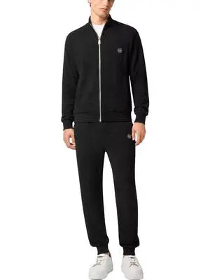 Philipp Plein Padded Tracksuit Jacket Biker Monogram - Black