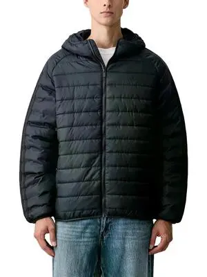 Adidas Quilted Hooded Jacket - Grey