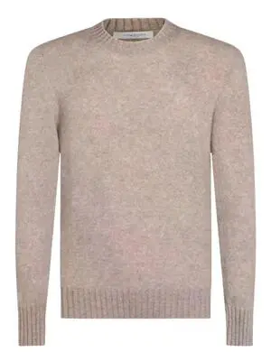PIACENZA CASHMERE 1733 Crew-neck Ribbed-trim Sweater - Neutrals