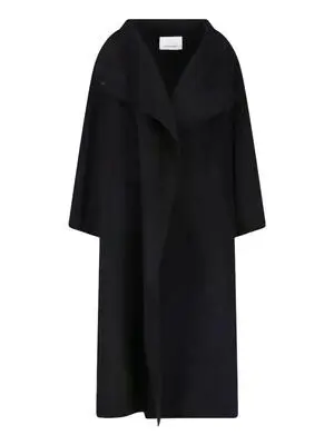 THE FRANKIE SHOP Leroy Funnel-neck Coat - Black