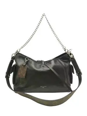LOUIS VUITTON 2021-2026 Lambskin Carryall Cargo Vibe Pm Satchel - Black