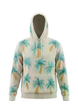 HARDEN Painted Palm Tree Hoodie - Neutrals