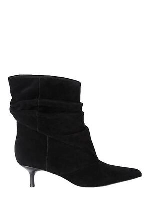 Steve Madden Flux Suede Heeled Ankle Boots - Black