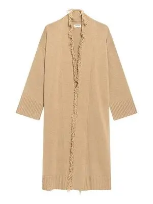 Zadig&Voltaire Camy Fringed-trim Wool And Cashmere Coat - Camel