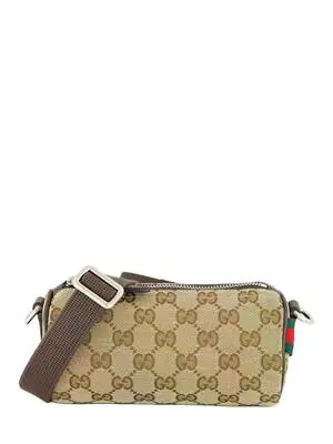 Gucci Gg-canvas Mini Crossbody Bag - Brown