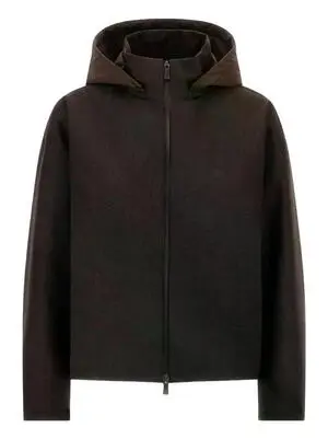 HERNO Hooded Flannel Jacket