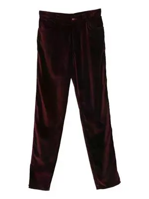 Versace 1990s Corduroy Straight-leg Trousers - Red