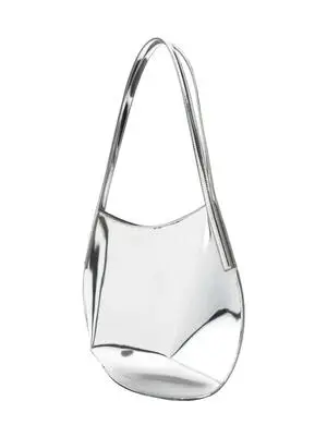 JIL SANDER Kante Metallic-effect Leather Shoulder Bag