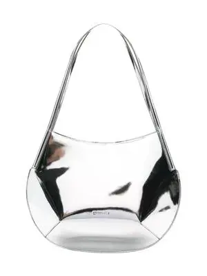JIL SANDER Kante Metallic-effect Leather Shoulder Bag