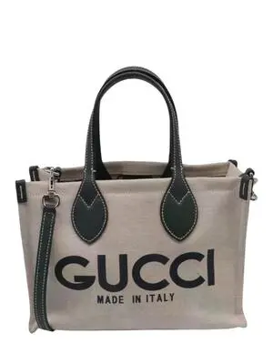 Gucci Logo-print Tote Bag Neutrals