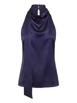 NICHOLAS Scarf-detail Halterneck Top