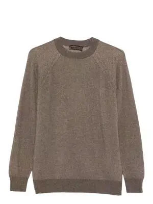 FILIPPO DE LAURENTIIS Ribbed-knit Long-sleeve Sweater - Brown