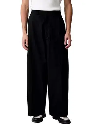 WILLY CHAVARRIA Wide-leg Pleated Trousers - Black