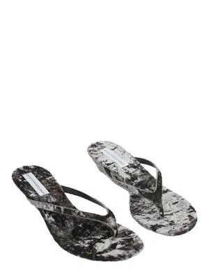 Christopher Esber Scala Velvet Wedge Sandals - Grey
