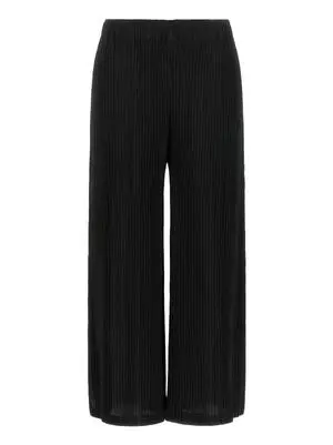 Issey Miyake Hatching Bottoms Pleated Trousers - Black