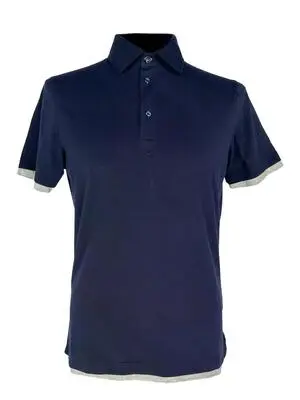 Brunello Cucinelli Layered-effect Polo Shirt - Blue