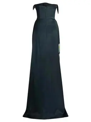 Erdem Floral-print Bustier Maxi Gown - Blue