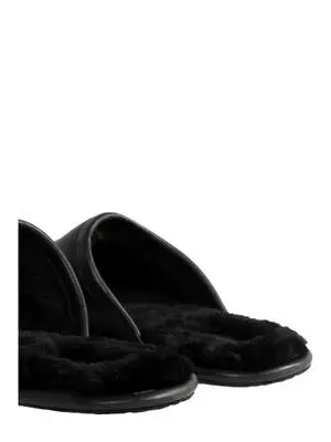 UGG X Willy Chavarria Hotel Calf Leather Slippers - Black