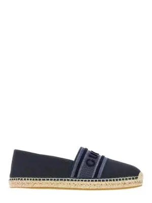 Gucci Logo-strap Canvas Espadrilles - Blue