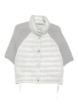 Herno Quilted Knit-sleeve Jacket - Grey