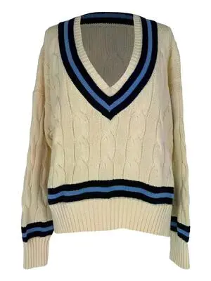 Ralph Lauren 2020 Cable-knit Cricket Sweater - Neutrals