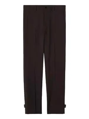 Gucci Belt-loops Pressed-creases Trousers - Brown
